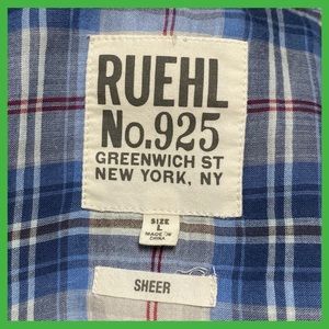Ruehl No.925 | Tops | Ruehl No 925 Blue And Red Plaid Shirt L | Poshmark